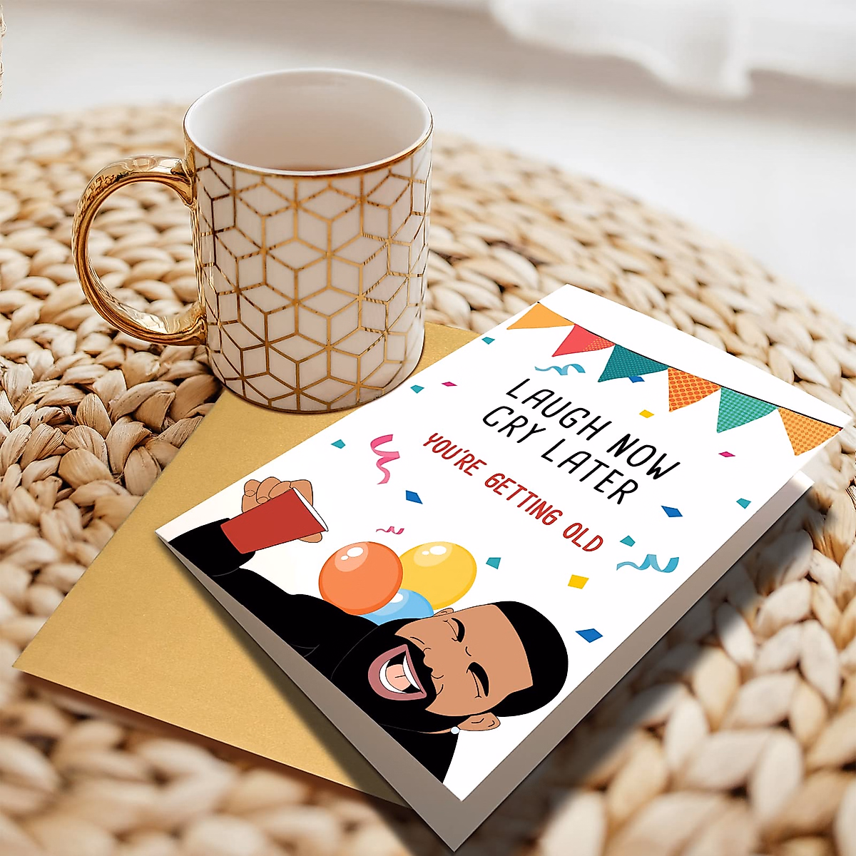 Chenive Funny Drake Happy Birthday Card, Hilarious Birthday Greeting Card for Him Her, Laugh Now Cry Later, You Are Getting Old Bday Card