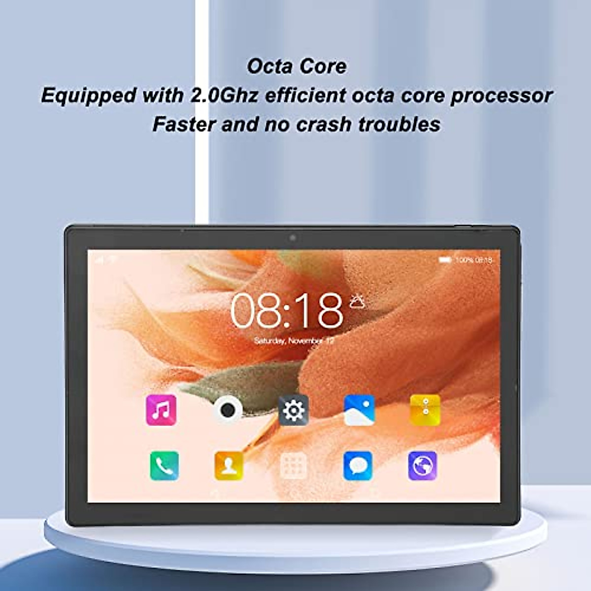 FECAMOS 5G WiFi Tablet, Octa Core CPU 128GB Expandable 10.1 Inch Tablet Dual SIM Dual Standby for Entertainment (Blue)