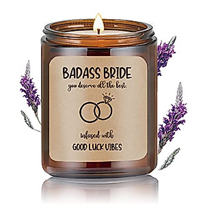 LAMIVEENLA Wedding Gifts Scented Candle Lavender - Cool Bride Gifts Bridal Shower Gift Engagement Gift for Women Bride to Be Gifts Bachelorette Gifts for Bride Soy Candle 7.4oz