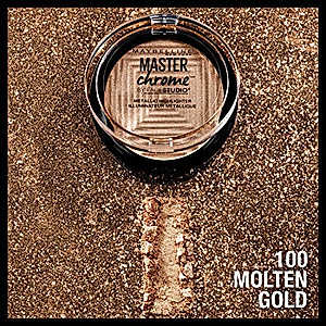 Maybelline Master Chrome Metallic Highlighter Powder, Molten Gold, 1 Count