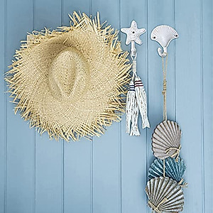 TOPBATHY 3pcs Nautical Hooks Crab sea Shell Shape Wall Hooks Coat Towel Hooks Robe Key Hat Clothes Hooks Wall Hangers Nautical Beach Coastal Wall Decorations Ornaments