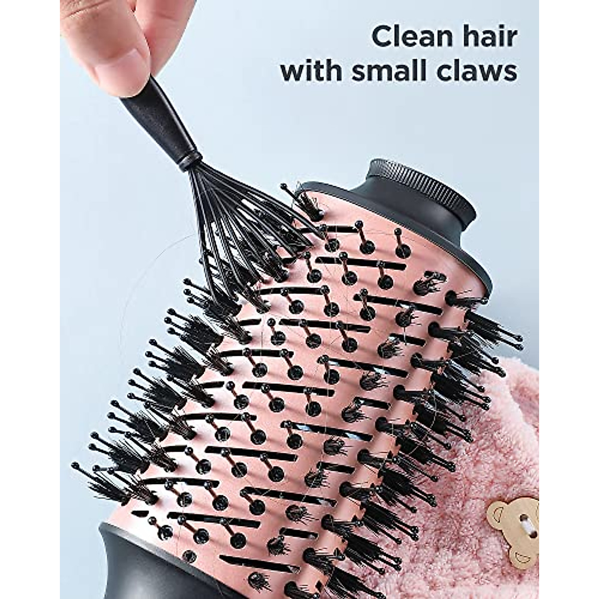 Hair Dryer Brush Blow Dryer Brush in One, Brush Blow Dryer with Negative Ionic, 4 in 1 Hair Dryer and Styler Volumizer Blowout Brush Hair Dryer for Drying Straightening Curling with Hair Towel Wrap