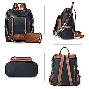 Mroede Backpack Purse for Women Fashion Backpack Purse Travel Backpack Convertible Ladies Shoulder Bags With Wristlets