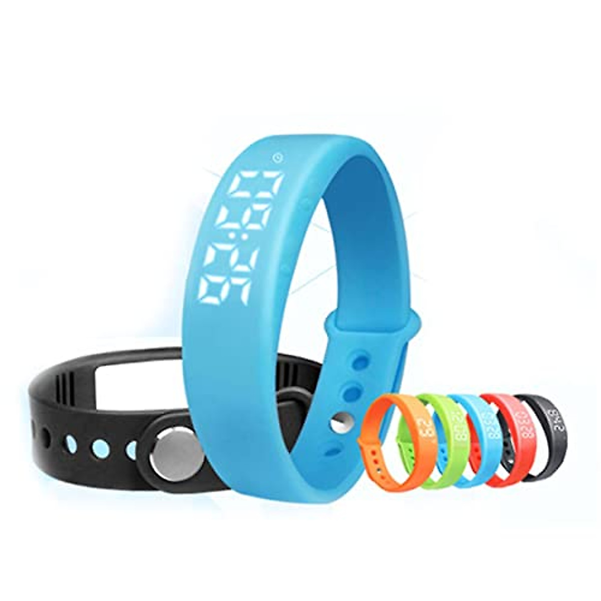 INOOMP Silicone Bracelet Exercise Watch Wristbands for Men Corsage Wristlet Reloj Inteligente para Hombre Men Watches Smart Bracelet with Pedometer Smart Wristband with Sleep Monitor W5