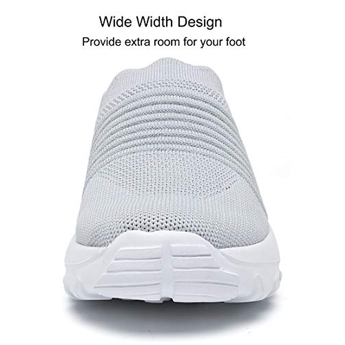 INMINPIN Women's Slip-on Mule Sneakers Lightweight Breathable Casual Shoes Platform Outdoor Clog Slippers,Grey,8.5 US Women