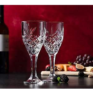 Royalty Art Wine Glasses Goblet Glassware Set of 8, 10oz, Tumbler Glasses, Decorative Chalice Kinsley Design for Beer, Liquor, Wine, Water, and Beverages, Party and Event Serving…