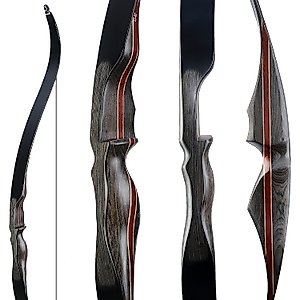 OEELINE Airobow Longbow 58in Professional Hunting Right Hand One-Piece Recurve Bow Draw Weights in 30-50 lbs