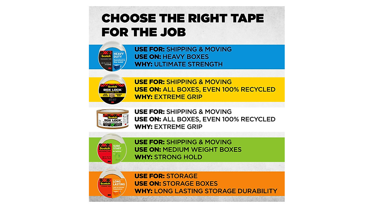 Scotch Box Lock Packaging Tape | Extreme Grip & Secure Seal