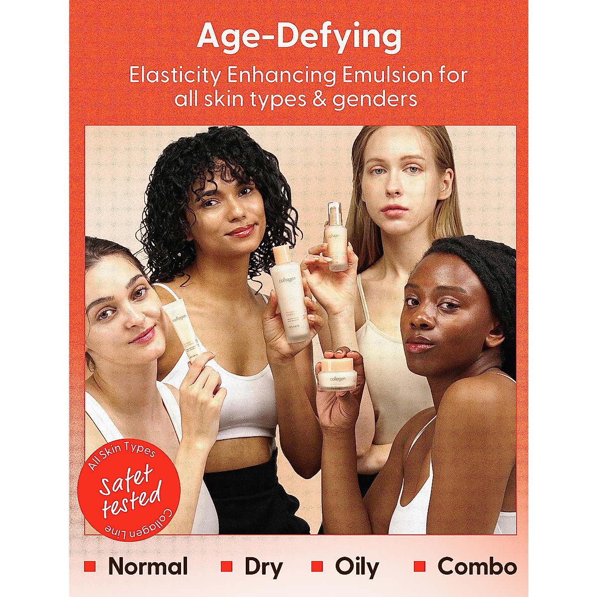 It'S SKIN Collagen Nutrition Emulsion - Marine Collagen Volume & Firming Facial Lotion, Intense Revitalizing & Elasticity for Rough and Aging Skin, 5.07 fl.oz.