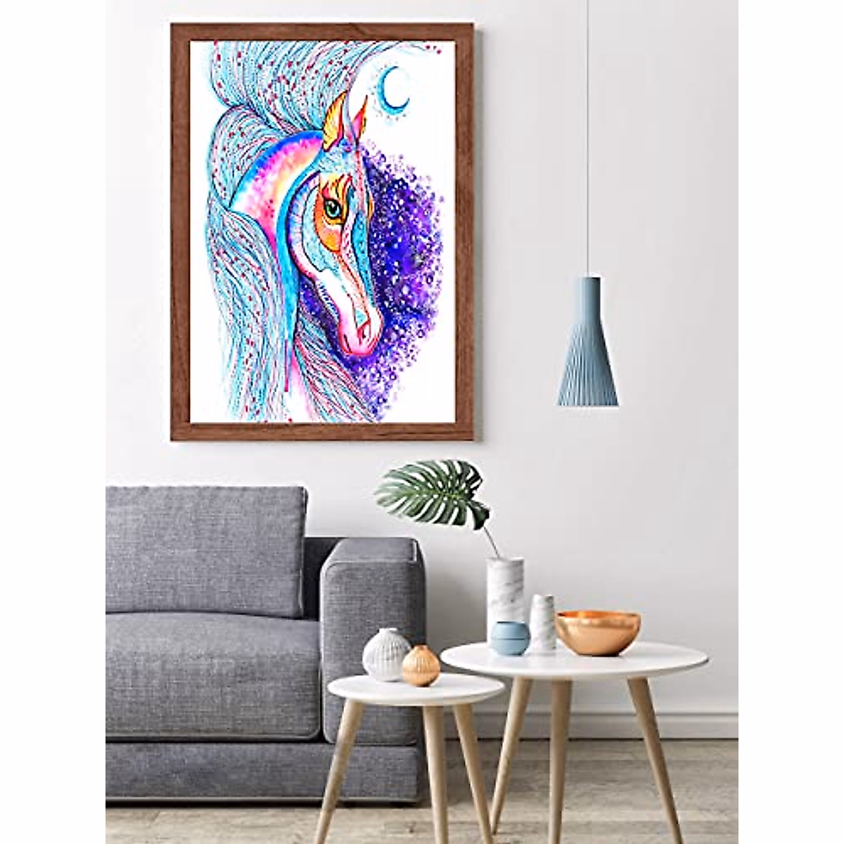 5D DIY Diamond Painting Kits for Adults Kids, Full Round Drill Diamond Art Painting, Crafts, Artwork, Used for Home Office Wall Decoration,14x18inch/35x45cm (Frame)
