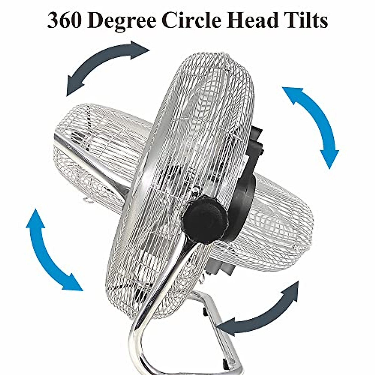 Optimus Industrial Grade 3-Speed High-Velocity Fan, 18 Inches, Chrome, F-4182