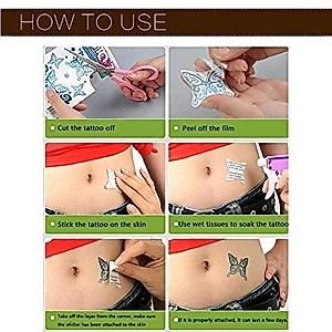 Fashion Realistic Big Size Black Snake Temporary Tattoo Stickers for Women Men Waterproof Fake Tattoo Waist Body Forearm Arm