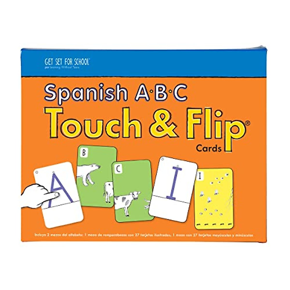 Learning Without Tears Spanish A-B-C Touch & Flip Sensory Cards- Get Set for School Series- Pre-K and Transitional Kindergarten Manipulative- Tracing, Counting, Sequencing, Math Skills - School & Home