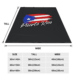 Puerto Rico Puerto Rican Boricua Pr Flag Portorican Full Fleece Throw Cloak Wearable Blanket Flannel Fluffy Comforter Quilt Nursery Bedroom Bedding King Size Plush Soft Cozy Air Conditioner Blanket