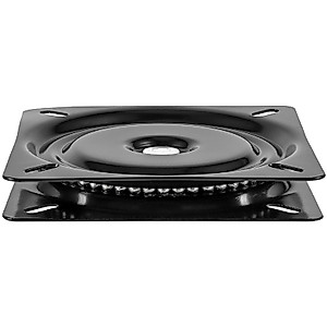 SEHOI 2 Pack 10 Inch Black Bar Stool Swivel Plate, 360° Rotating Full Ball Bearing Swivel Replacement, Seat Swivel Base Mount Plate for Chairs, Recliners and Boat Seat