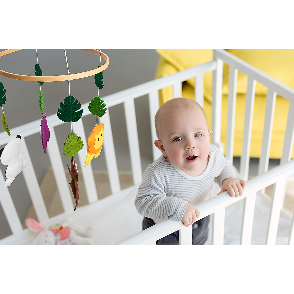 Jungle Animals Crib Mobile and Nursery Decor Set