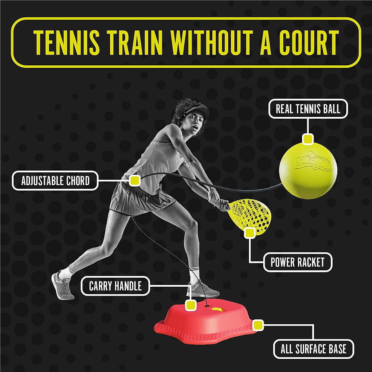 Swingball Reflex Tennis All Surface Game, Portable Tether Tennis Outdoor Play – Age 6+