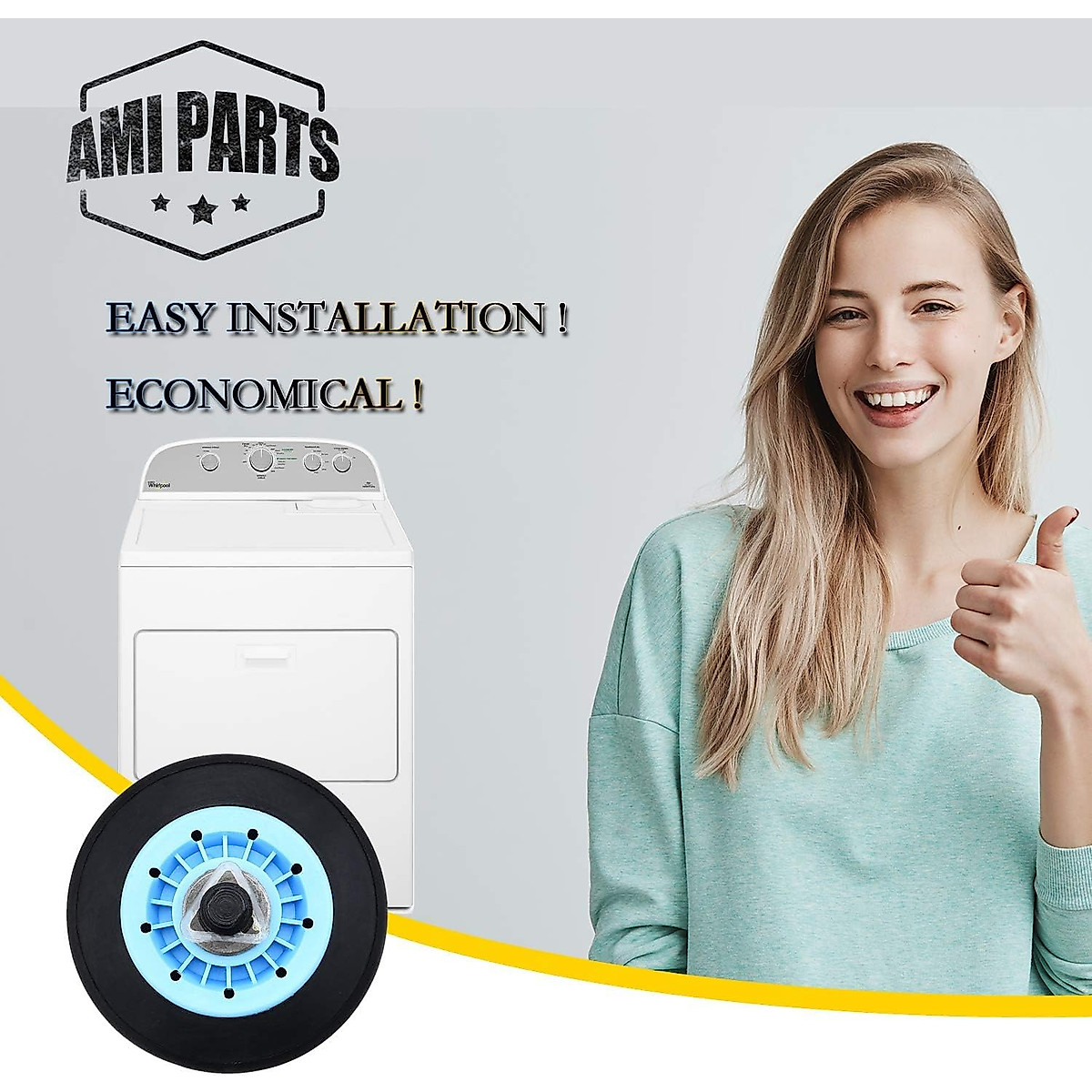 [Upgraded] Dryer Repair Kit for Samsung, DC97-16782A Dryer Roller Replacement kit for Samsung DV40J3000EW/A2 DV42H5000EW/A3 DV42H5200EW/A3 DV45H7000EW/A2 DV42H5000GW/A3 DV42H5000EF/A3 Dryer Parts