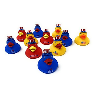 Bulk 20 Pack Patriotic Rubber Ducky Assortment - Perfect for Memorial Day, 4th of July, Labor Day or Veteran's Day