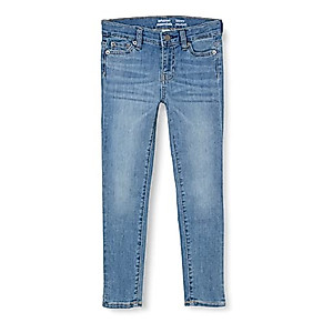 Amazon Essentials Girls' Skinny Fit Stretch Jeans, Washed Blue, 14