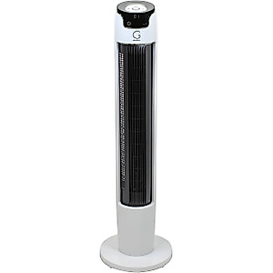 Genesis Powerful 43 Inch Oscillating Tower Fan with Max Air Quiet Technology and Remote, White (G5TOWERFAN)