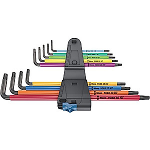 Wera 05024179001 Torx L-Key Set 967 Sl/9 with Holding Function,MULTI