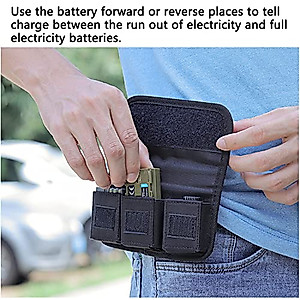 King Ma Small DSLR Camera Battery Bag Pouch Holder Case Camera Battery Waist Bag Suitable for AA Battery and LP-E6/ LP-E17/ FZ100/ FW50/ F550 and More, SD Card Holder Memory Card Case