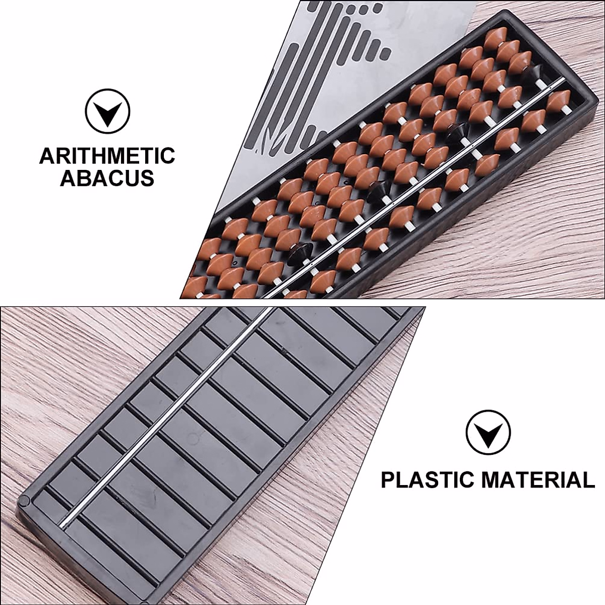 YARDWE 2pcs 15 File Abacus Japan Preschool Plastic to Stack