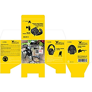 Earmuffs hearing protection with low profile passive folding design 26dB NRR and reduces up to 125dB, black