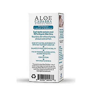 Aloe Cadabra Chocolate Lube Organic Natural Water-Based Lubricant for Women, Men and Couples, 2.5oz