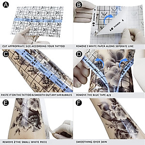 Tattoo Aftercare Waterproof Bandage-Transprant Film Dressing Second Skin Healing Adhesive Wrape-6 inch x 40 in (15CM x 100CM) Roll | Protect and Heal Your Tattoo