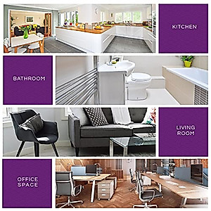 7-10 Gallon Clear Trash Can Liners, 100 Count - 24" x 24" High Density Trash Bin Bags for Lightweight Garbage - Wastepaper Basket Bin Liners, Shredder Bags, Bathroom, Office - 8 Micron Thick