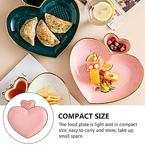 Sashimi Plates Heart Shaped Ceramic Dinner Plate Tableware Plate Dessert Salad Plate Breakfast Serving Tray Porcelain Serving Platters Sushi Serving Boat