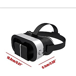 VR Glasses 3D Virtual Reality Smart Digital Glasses Headset for 4.0-6.7", Compatible with iOS and Android Systems, for IMAX Movies and Games with Remote Control