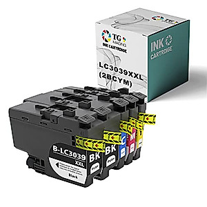 TG Imaging (5 Pack) Compatible LC3037 Ink Cartridge Replacement for Brother LC3039 LC-3037 LC-3039 Super High Yield for MFC-J5945DW MFC-J6545DW Pinrter (2B+CYM)