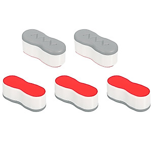 uxcell 5 Pcs Toilet Seat Bumper Kit, 18mm Thickness Bidet Bumpers Pads Rubber Curved Seat Spacer Replacement with Strong Adhesive for Toilet Cover