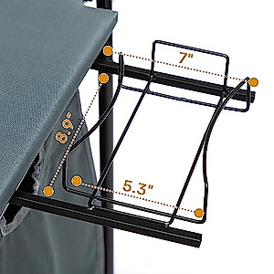 ALIMORDEN 3 laundry basket sorter with foldable ironing board,Removable Bag 3 laundry basket sorter with wheels Dark Grey