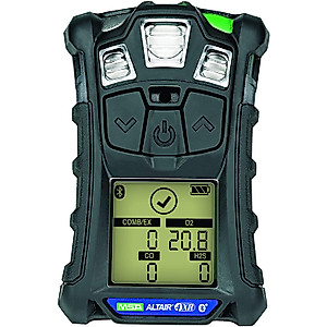 MSA 10179330 ALTAIR 4XR Multi-Gas Detector - (LEL, O2, H2S, CO-H2), Color: Charcoal, Portable Gas Monitor, Durable, Handheld, UL/CSA Approval, Instrument Only