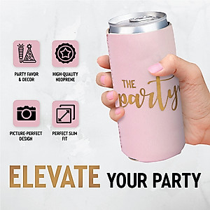 Prazoli Bachelorette Can Coolers Slim (12) - Bachelorette Gifts for Bridal Party Gifts, Bachelorette Party Supplies for Women, Bridal Shower Party Favors & Bachelorette Party Decorations, Accessory