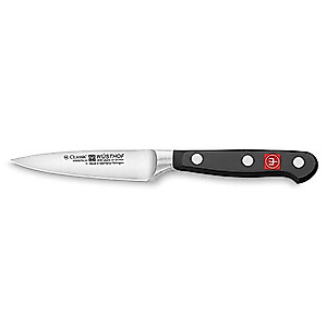 Wüsthof Classic High Carbon Steel Paring Knife, 3.5", Black