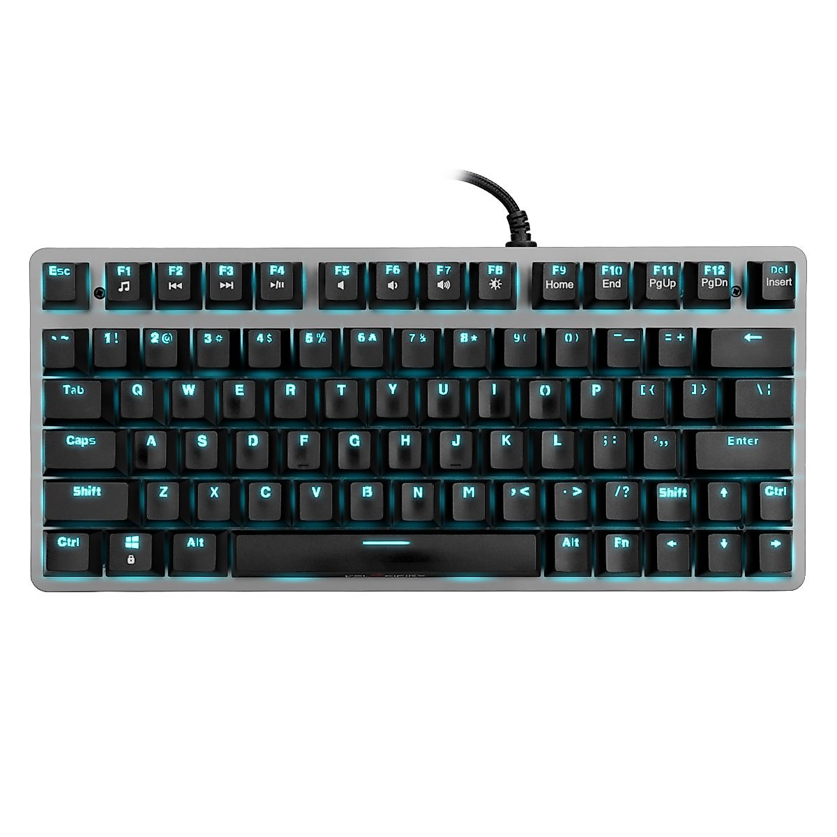 VELOCIFIRE Tenkeyless Mechanical Keyboard Mini, 78-Key Compact Ergonomic, Outemu Brown Switches Backlit and Double-Shot ABS Keycaps for Copywriter, Typist and Programmer