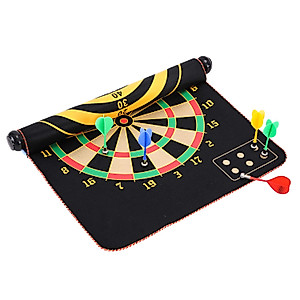 CX L SUM Magnetic Dart Board, Indoor Outdoor Dart Games for Kids with 12pcs Magnetic Darts, Safety Toy Games, Rollup Double Sided Board Game Set for Gifts