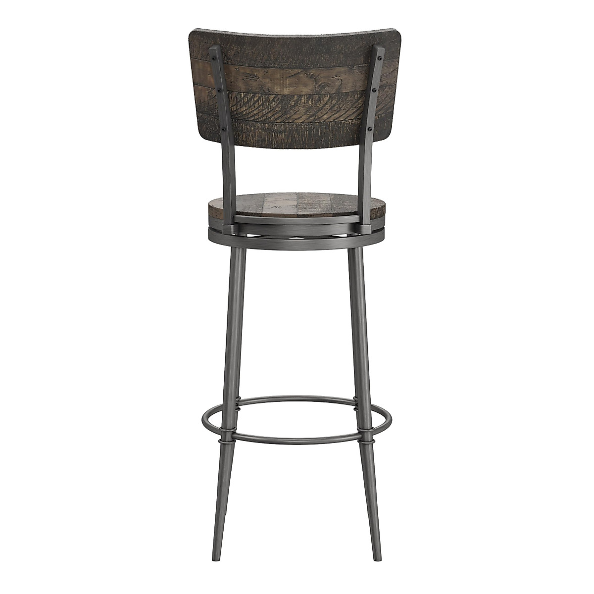 Hillsdale Jennings 30" Metal Farmhouse Bar Stool in Gray Finish