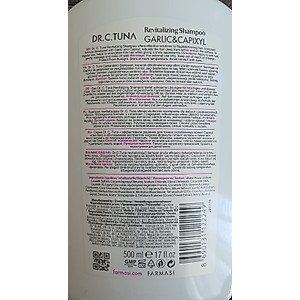 FARMASI Vitalizing Garlic Shampoo, 500 ml - Natural Treatment, Prevents Hair Loss, Stimulates Growth, Relieves Itchy Scalp with Capixyl