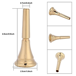 Horn Mouthpiece, Brass Mouthpiece French Horn Replacement Accessory
