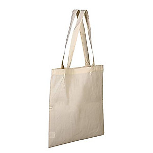 WHITEWRAP Canvas Grocery Bag, Canvas Shopping Bag with Handle Reusable Tote bags(15"x16", 3- Pack)