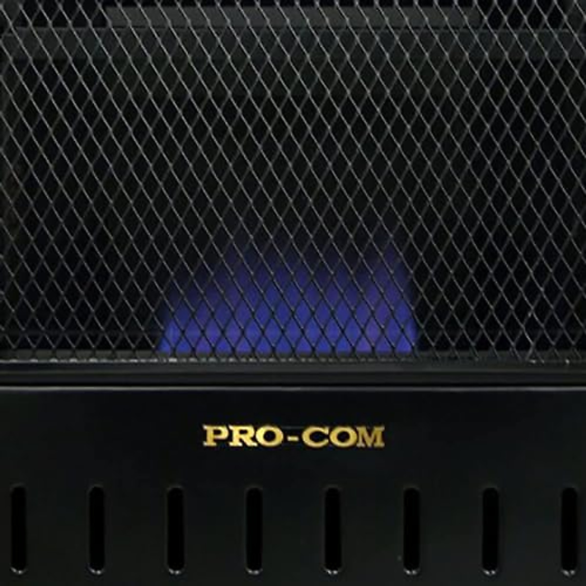 ProCom ML100TBAHR Ventless Propane Gas Blue Flame Space Heater with Thermostat Control for Living Room, Bedroom, Home Office, 10000 BTU, Heats Up to 300 Sq. Ft., Includes Wall Mount, Black