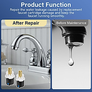 RP60400 Valve Hot and Cold Bathroom Faucet Cartridge Sink Handle Valve Stem Assembly Replacement Parts for Delta 2 Handle Bath Diamond Seal Technology Faucets and Beverage Faucets