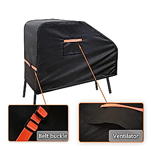 BRUXOLAY Barbecue Cover Suitable for Blackstone 22 inch (17 inch) Grill, Waterproof Grill Cover, UV Resistant Outdoor Grill Cover, Two Side Vents, 600D Heavy Waterproof Fabric (Cover Only)