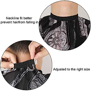 6 Pieces Salon Barber Capes Set Men Capes for Hair Stylist Hair Cutting Hairdresser Stylists Capes with Adjustable Snap Closure Neck Duster Brush and Combs(Classic Style)